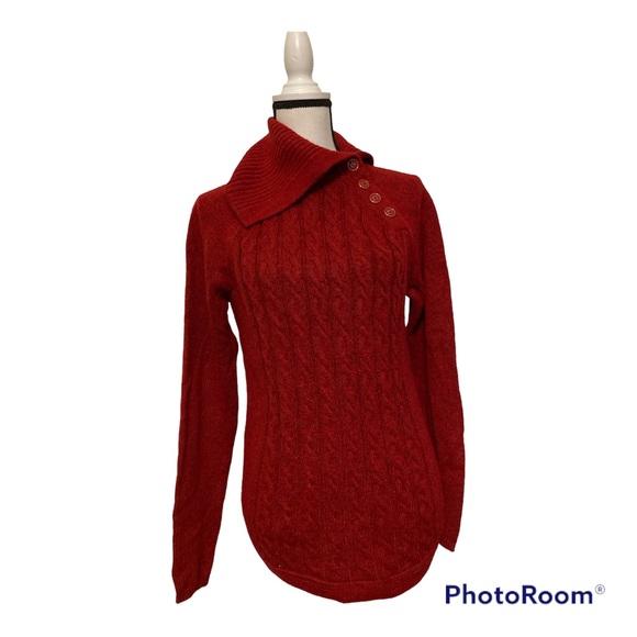 croft & barrow | Sweaters | Croft And Barrow Women Red Turtleneck ...